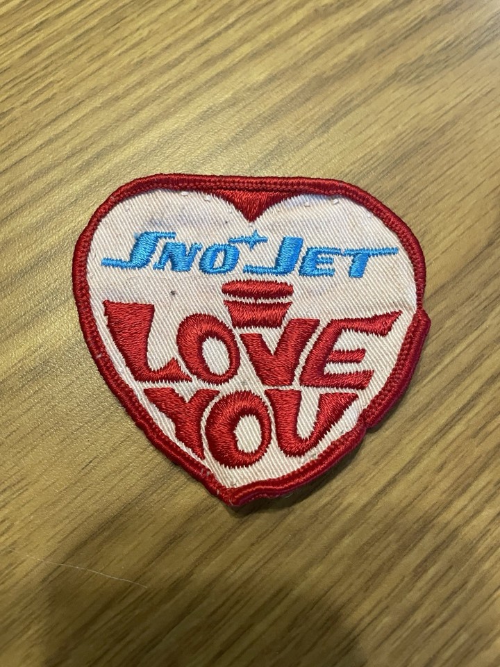 Vintage SNO JET SNO-JET I Love You Patch 70s Snowmobile Winter Heart | eBay