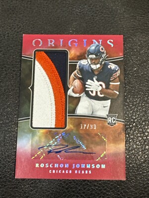2023 Panini Origins Roschon Johnson Rookie Patch Auto RPA /99 Chicago ...