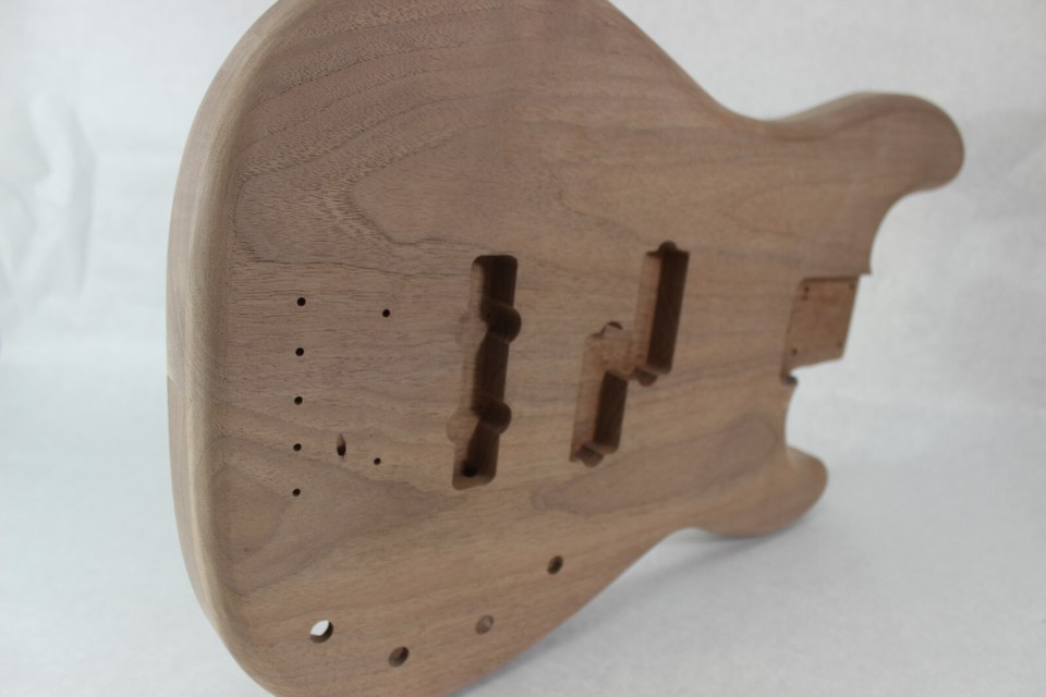 Unfinished Walnut P/J bass guitar body - fits fender necks J1772 | eBay