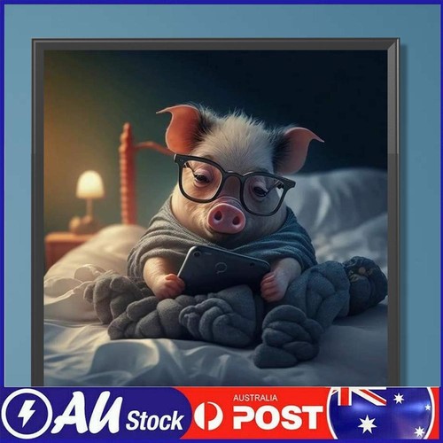 5D DIY Full Round Drill Diamond Painting Pig Kit Home Decoration Art ...