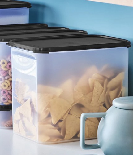 Tupperware Modular Mate Rectangle #4 Large 8.7L Black Lid Pantry ...