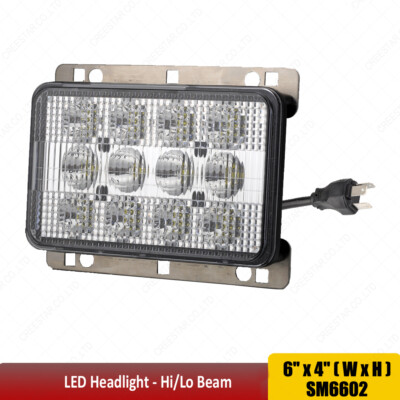60W 6x4 Led Headlight 12V AL152328 For John Deere Tractors 7130,7230 ...