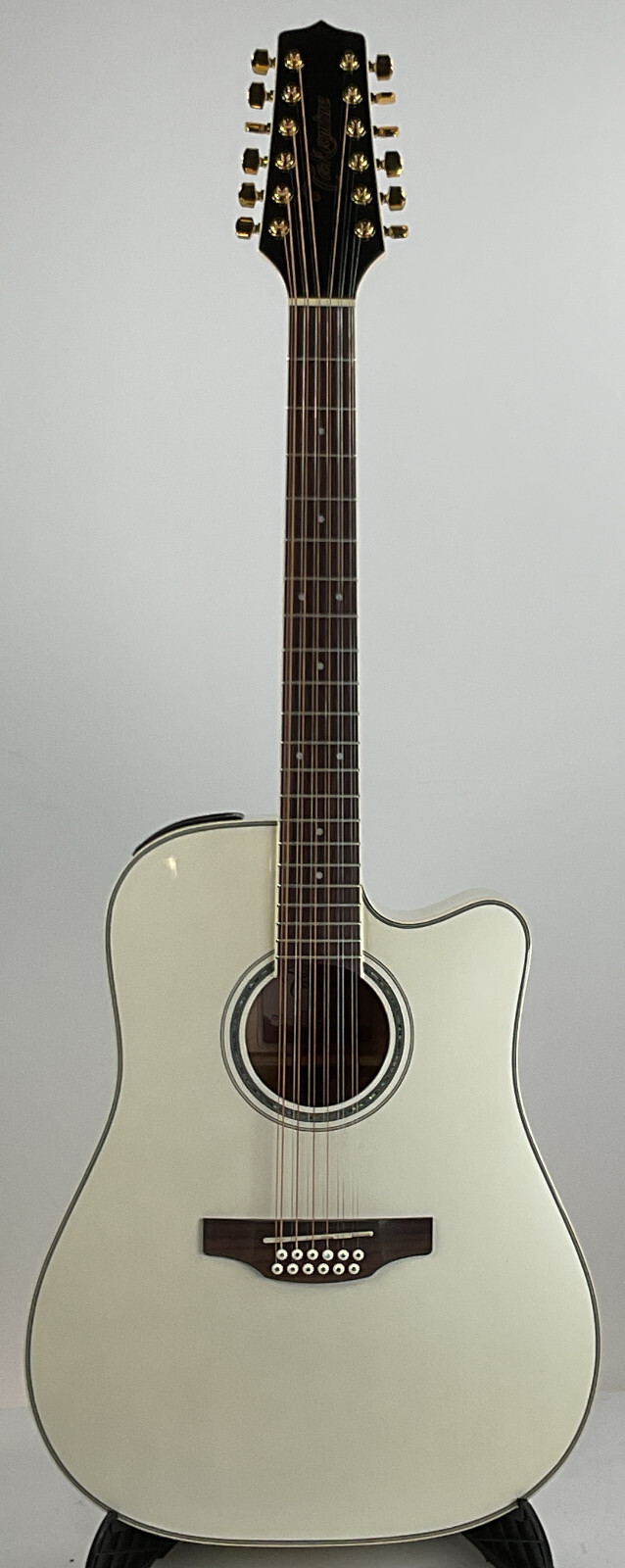 Takamine GD-37CE PW 12-string Acoustic-Electric Guitar - Pearl White ...