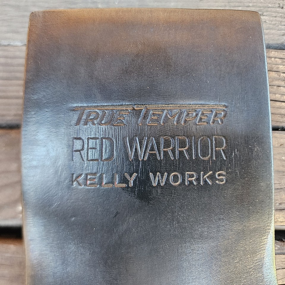 Vintage TRUE TEMPER RED WARRIOR KELLY WORKS SIngle Bit 3 lb Axe CRISP ...