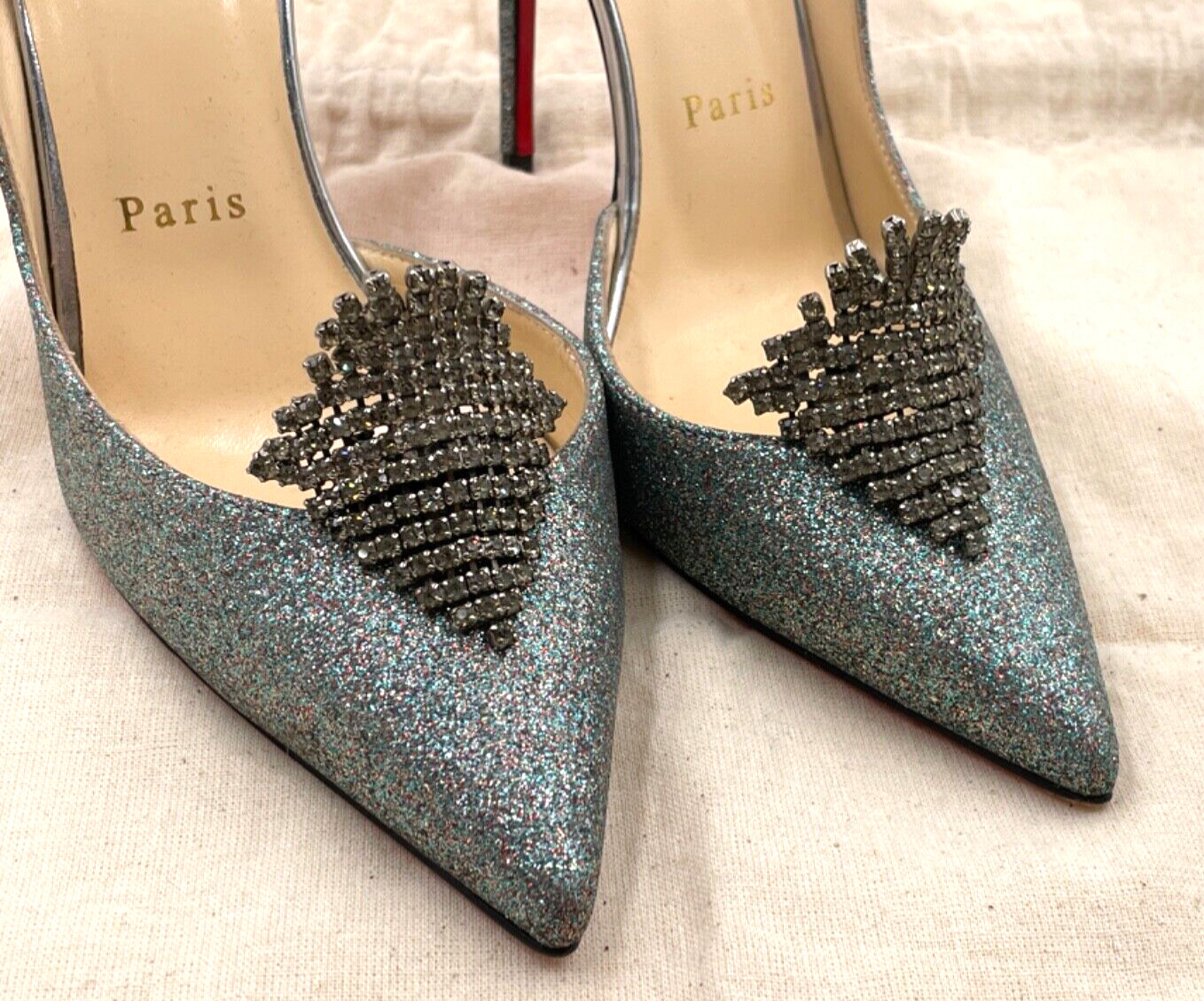 ANTIQ ART DECO OLD VNTG SHOE BUTTONS PAIR BUCKLES CLI… - Gem