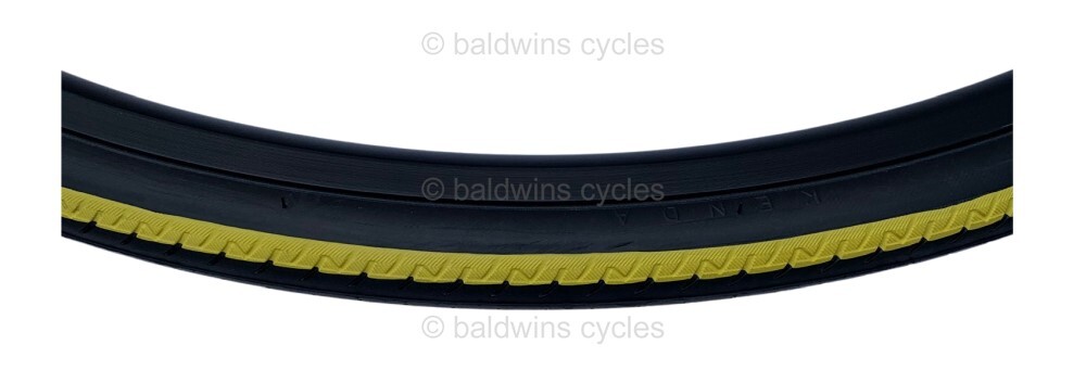 PAIR KENDA KONTENDER 700 x 23c YELLOW STRIPES Road Racing Bike TYRES | eBay