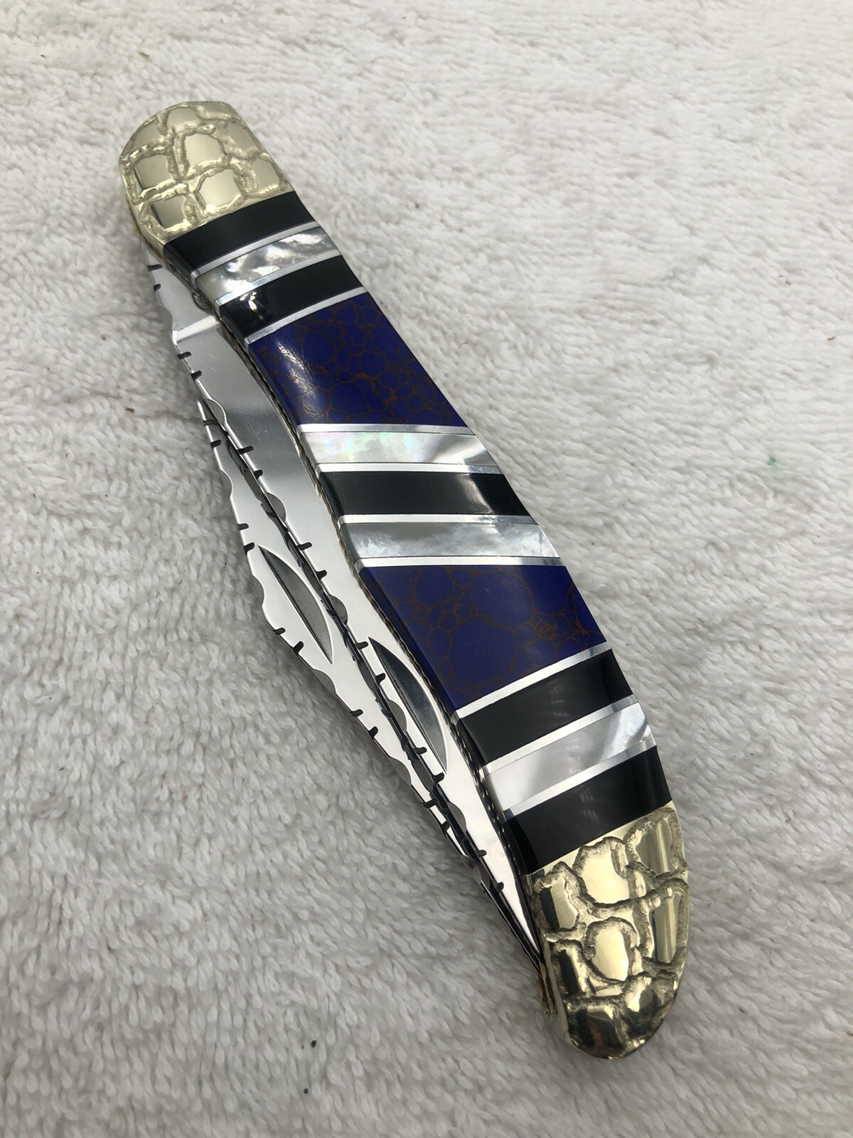 Michael Prater Painted Pony 2 Blade Hunter (Hen & Rooster) Engraved ...