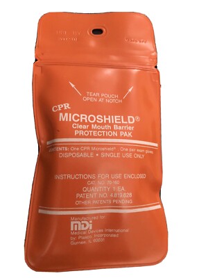 CPR Microshield Clear Mouth Barrier Protection Pak Nitrile Gloves ...