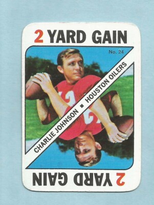 1971 Topps Football Game Insert Charlie Johnson #24 Houston Oilers | eBay