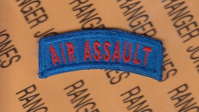 US Army AIR ASSAULT AASLT ~2.5" tab scroll arc patch c/e | eBay