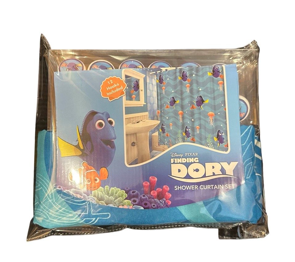 Disney Dory Finding Nemo Shower Curtain and Hooks Set | eBay