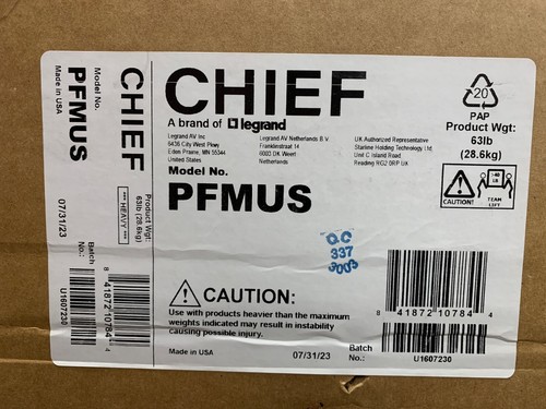 Chief PFMUS. Confidence Monitor Cart (Silver) 841872107844| eBay