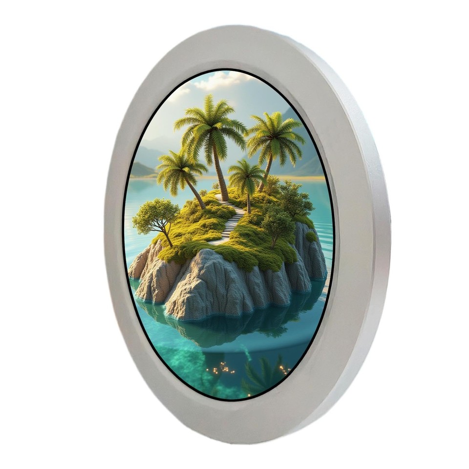 4 Inch Round LCD Display Monitor 720x720 Resolution Silver Metal Shell ...