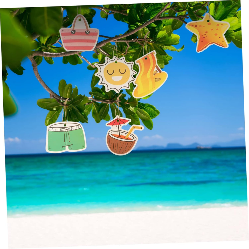 16Pcs Summer Tree Decorations - Tropical Hanging Ornaments for Beach ...