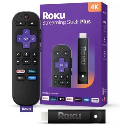 Roku 3830R Streaming Stick Plus 4K UHD Media Player w/ Voice Remote ...