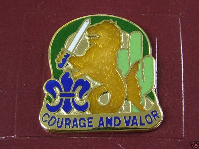 WW2 US ARMY UNIT CREST 163RD ARMORED BRIGADE PIN DUI COURAGE AND VALOR ...