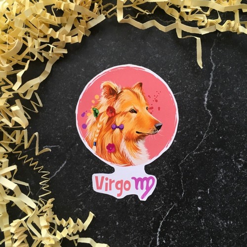 Virgo Dog Puppy Astrology Handmade High Quality Waterproof Vinyl ...