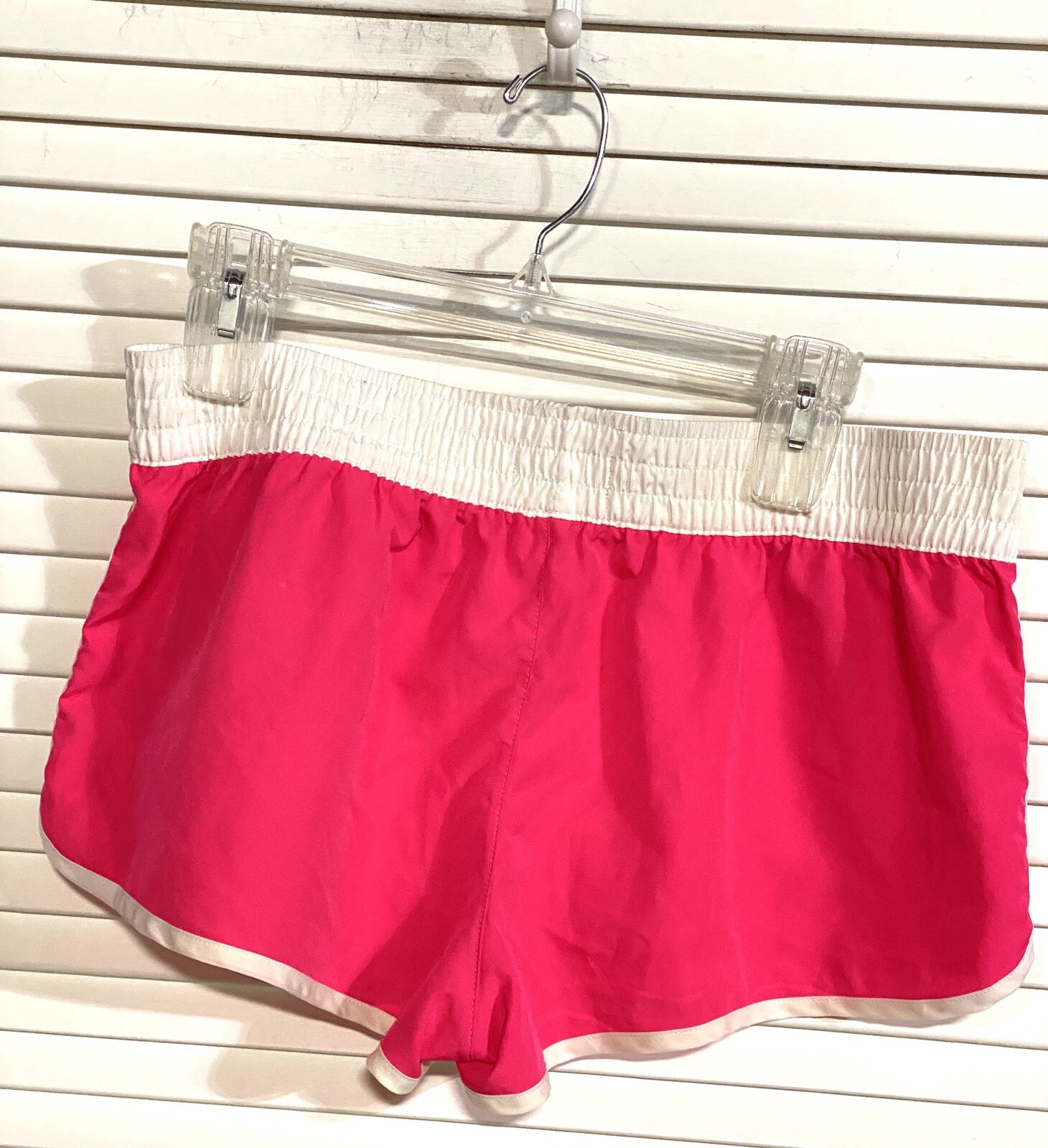 Ocean Pacific OP Large Hot Pink Shorts White Trim Ela… - Gem