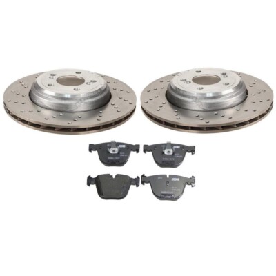 SHW Performance Rear Disc Brake Rotors and Genuine Pads Kit for BMW E92 ...