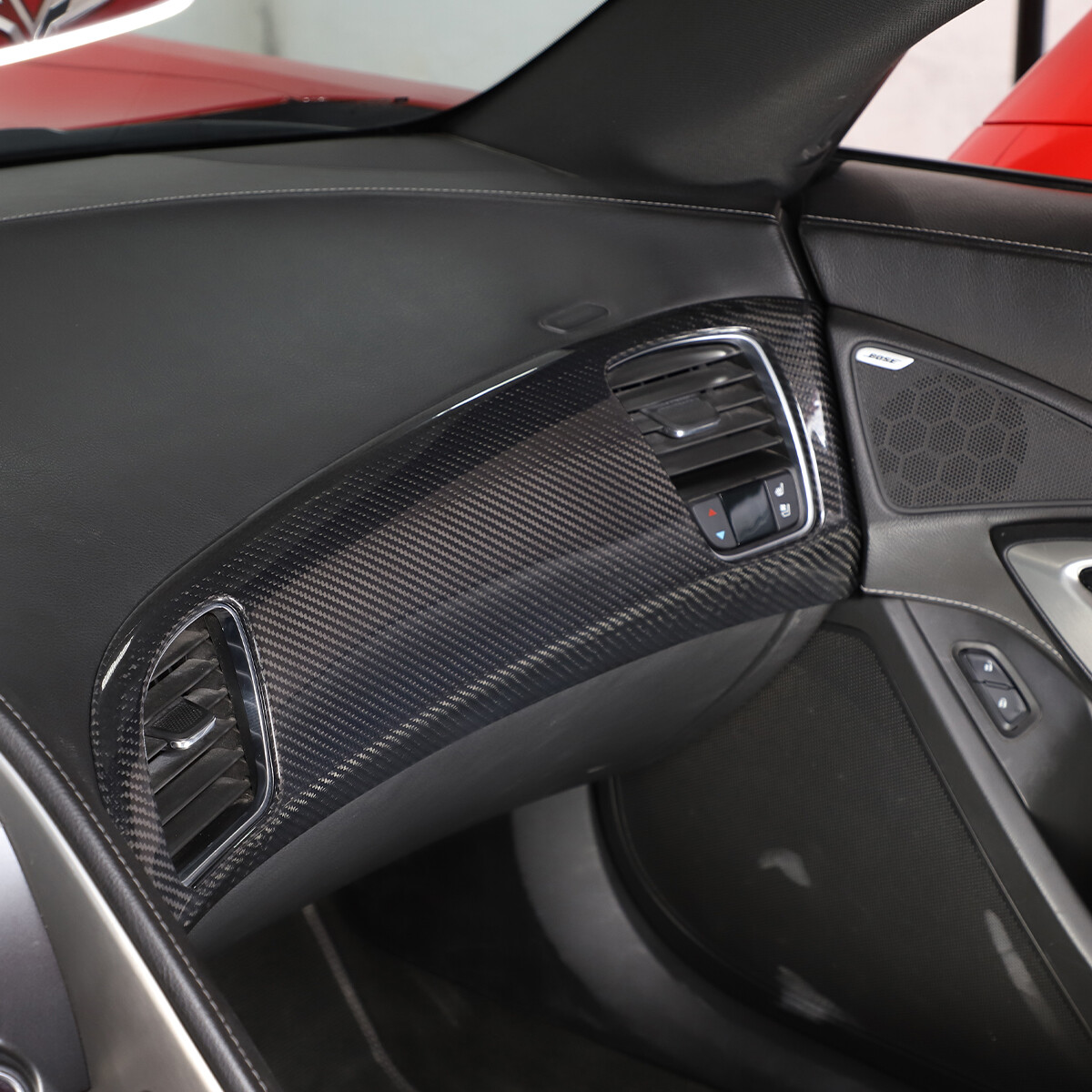 Real Carbon Fiber Passenger Side Dashboard Trim Cover for Corvette C7 ...