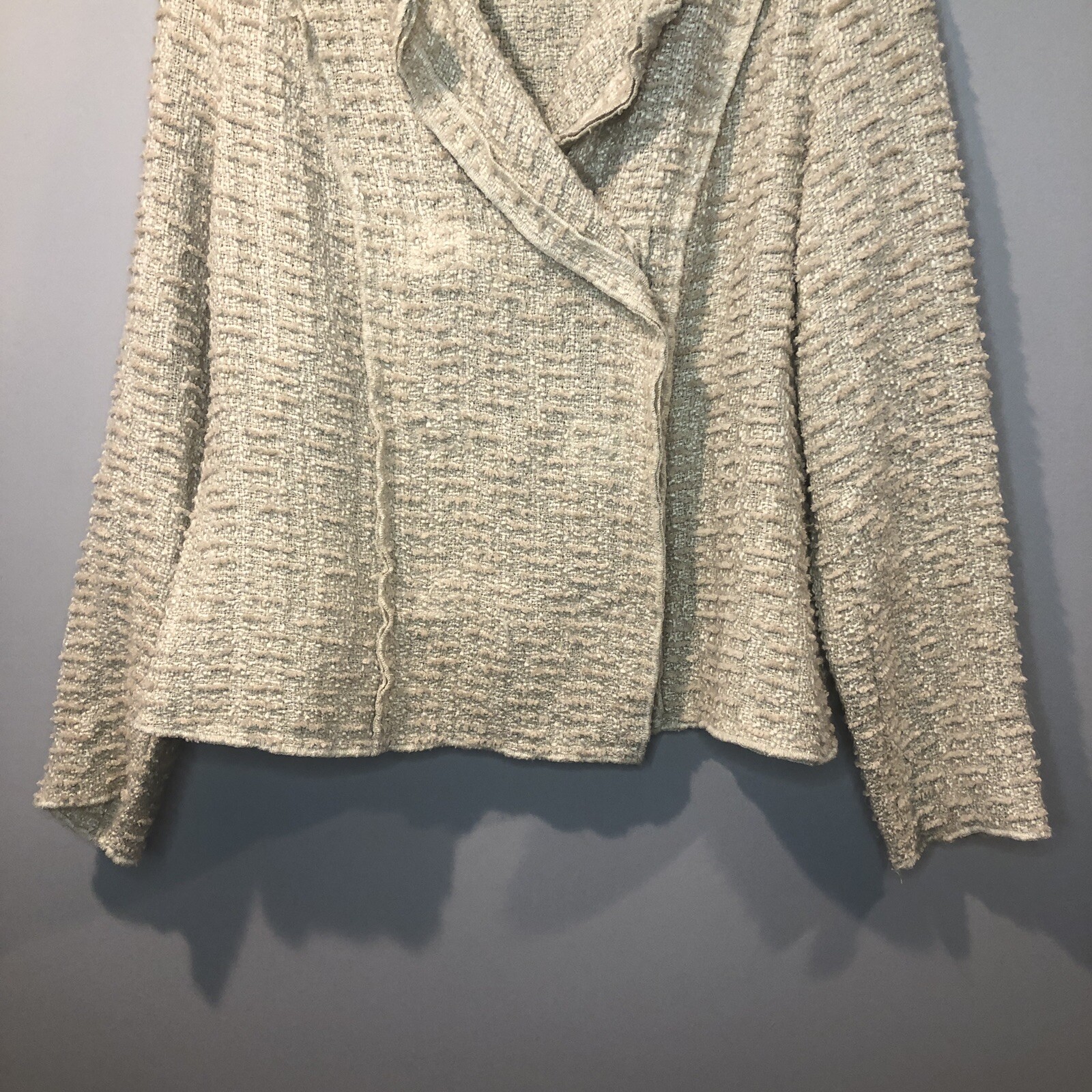 CAbi Estate Jacket Chenille Blazer Style 985 Snap Up Wheat Cream Women ...