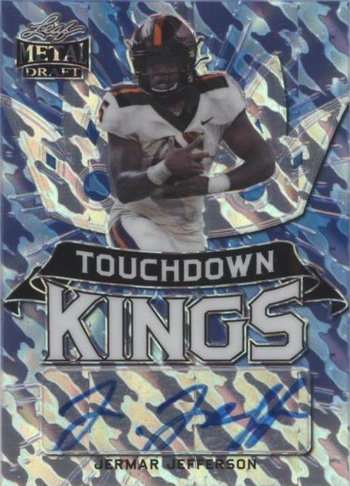 2021 Leaf Metal Draft - Touchdown Kings Jermar Jefferson #TK-JJ2 Blue ...