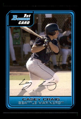 2006 Baseball Bowman Casey Craig Seattle Mariners #B55 Prospect | eBay