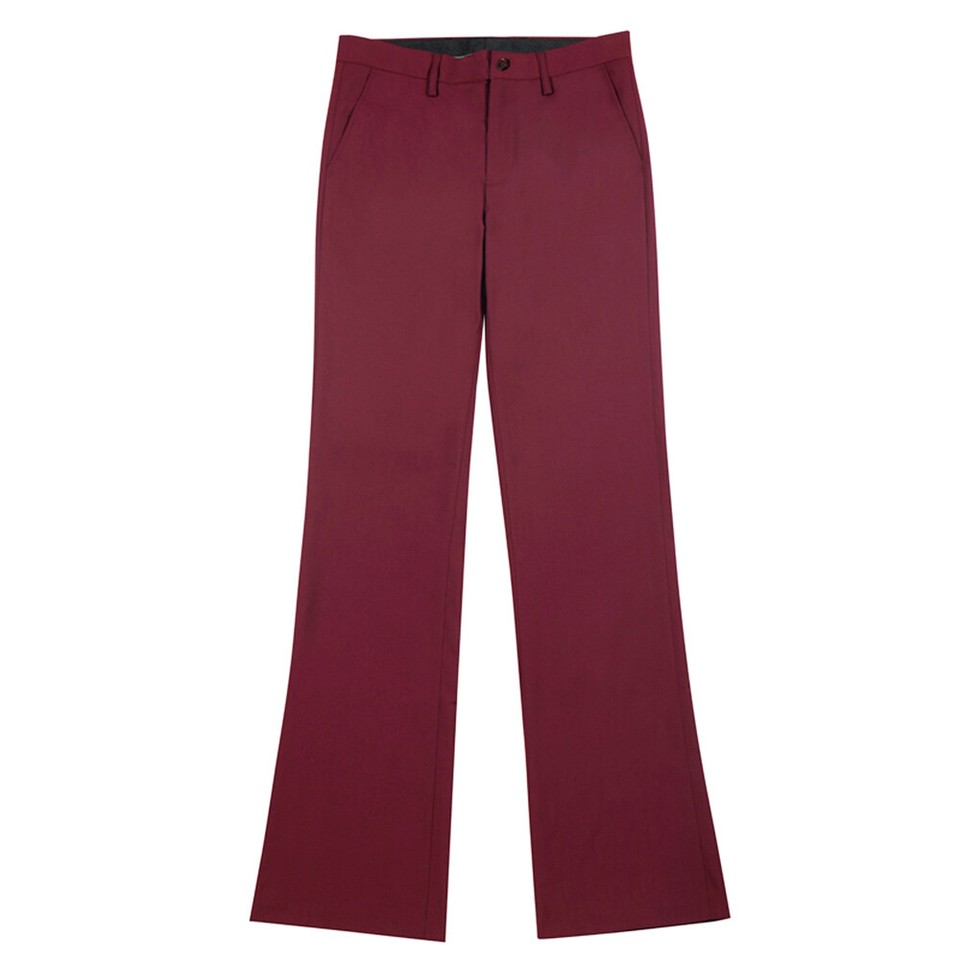 Mens Boot Cut Flares Flared Dress Pants Trousers Wide Leg Dance Casual ...