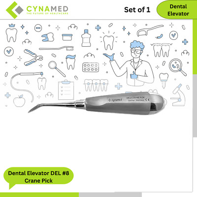 Cynamed Dental Elevator DEL #8 Crane Pick Premium Surgical Stainless Steel | eBay