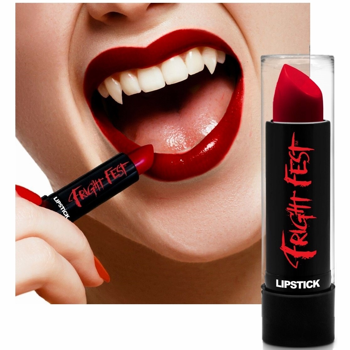 Fright Fest Blood Red Lipstick Bright High Pigment Vampire Devil Witch ...