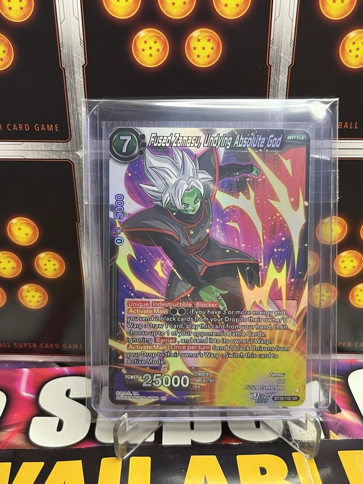 Fused Zamasu, Undying Absolute God B29-100SR FEARSOME RIVALS Mint Super ...