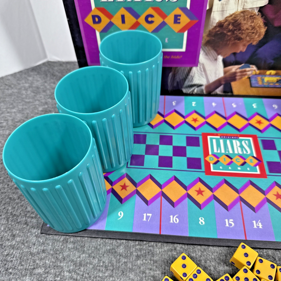 Vintage 1987 Liar’s Dice Board Game Milton Bradley Missing Instructions ...
