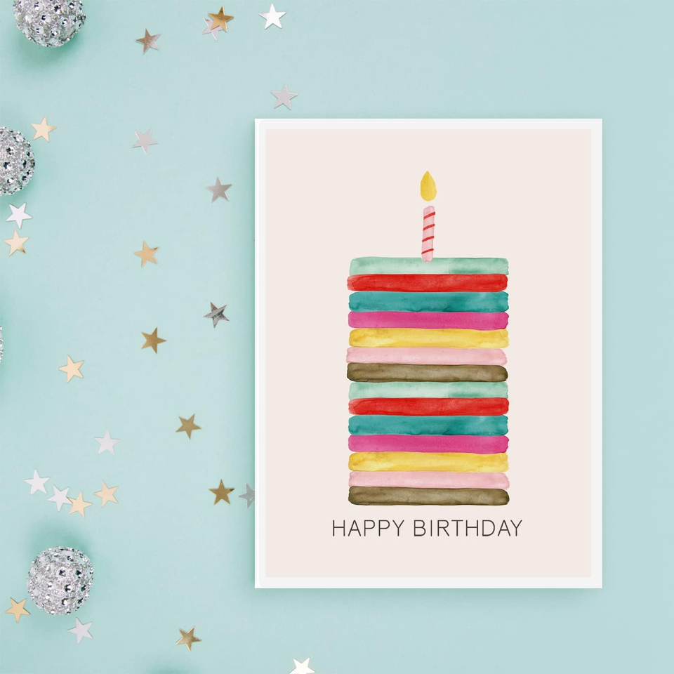 SWEETZER & ORANGE Watercolor Bulk Birthday Cards Assortment – 24Pc Bulk ...