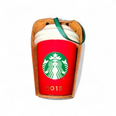 Starbucks 2015 Red Cup Ornament with Cardboard Sleeve – Mini Holiday ...