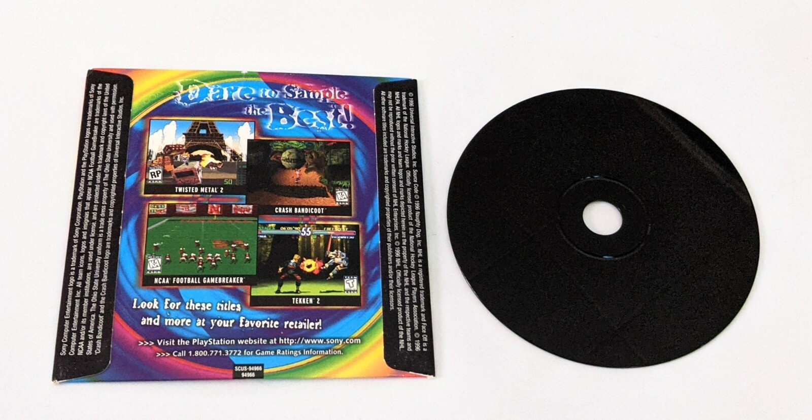 Interactive CD Sampler Pack Volume Three Demo Sony PlayStation 1 PS1 ...