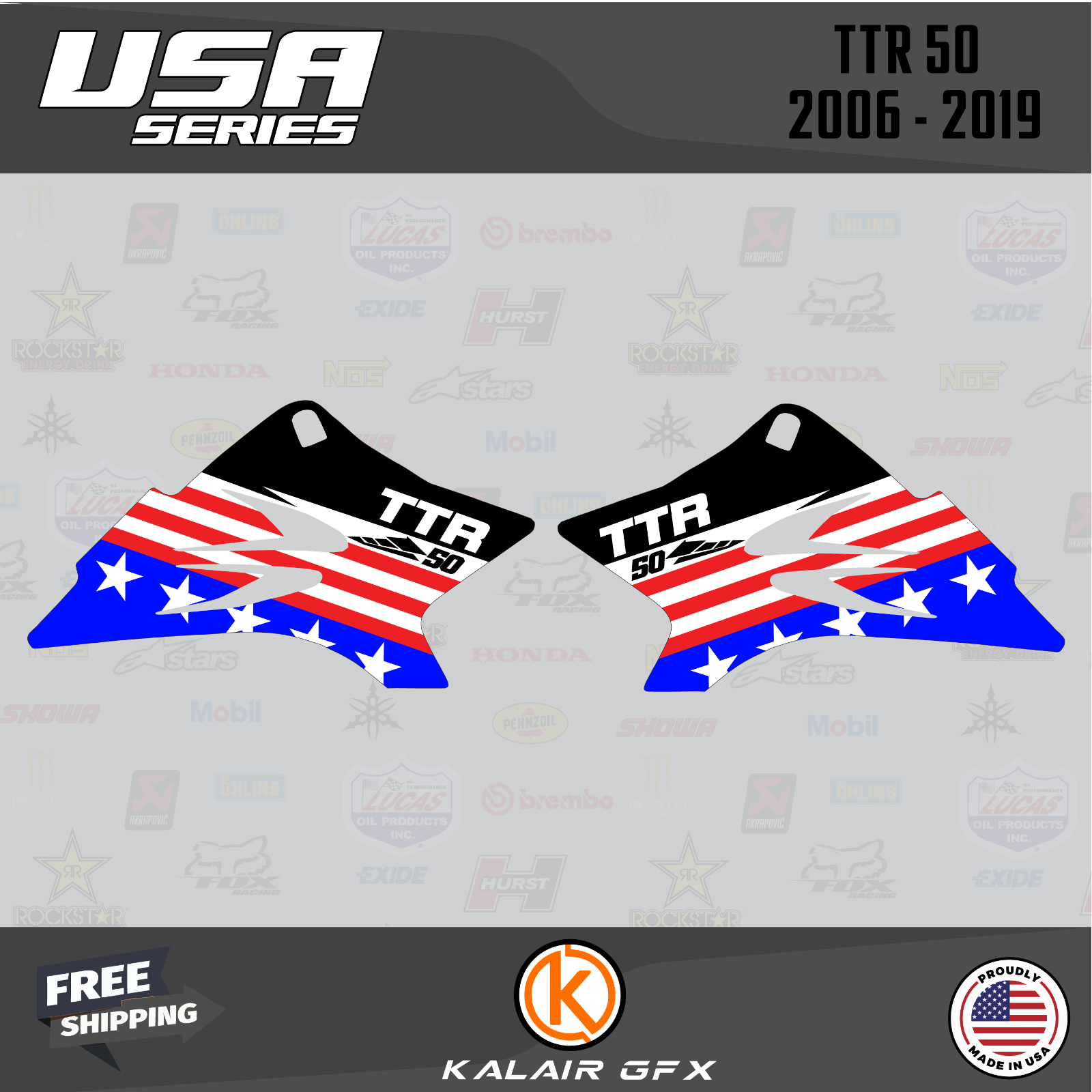 Graphics Kit for Yamaha TTR50 (2006-2023) TTR 50 TTR-50 USA - Blue | eBay