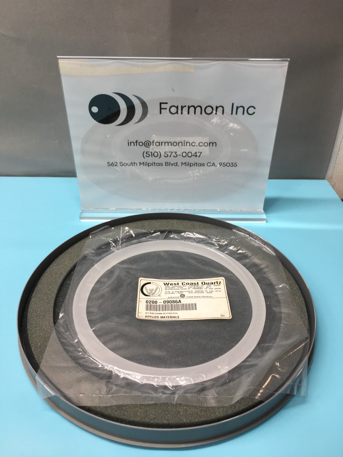 AMAT 0200-09086 WEST COAST QUARTZ RING 200MM SPUTTER ETCH, 122276 | eBay