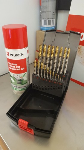 Wurth Drill Bit Set (0624020001) HSS TiN Coating 19PC Inc Cut and Cool ...