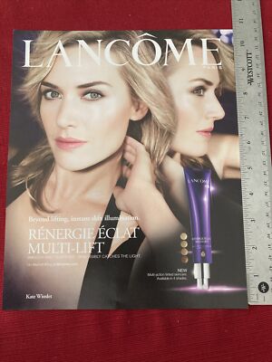 Actress Kate Winslet for Lancôme Paris Renergie 2012 Print Ad | eBay