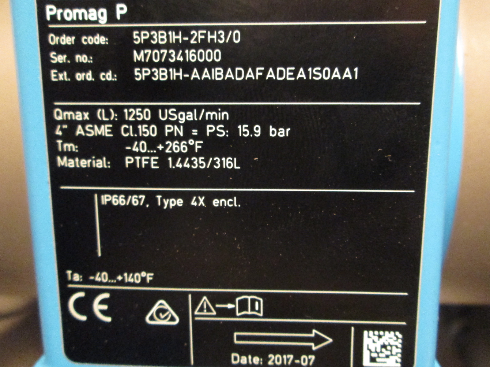 ENDRESS+HAUSER PROMAG P PR0MAG 300 5P3B1H-2FH3/0 5P3B1H ...