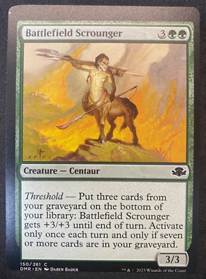 Battlefield Scrounger - MTG - Dominaria - Miscut Misprint Alignment Dot ...