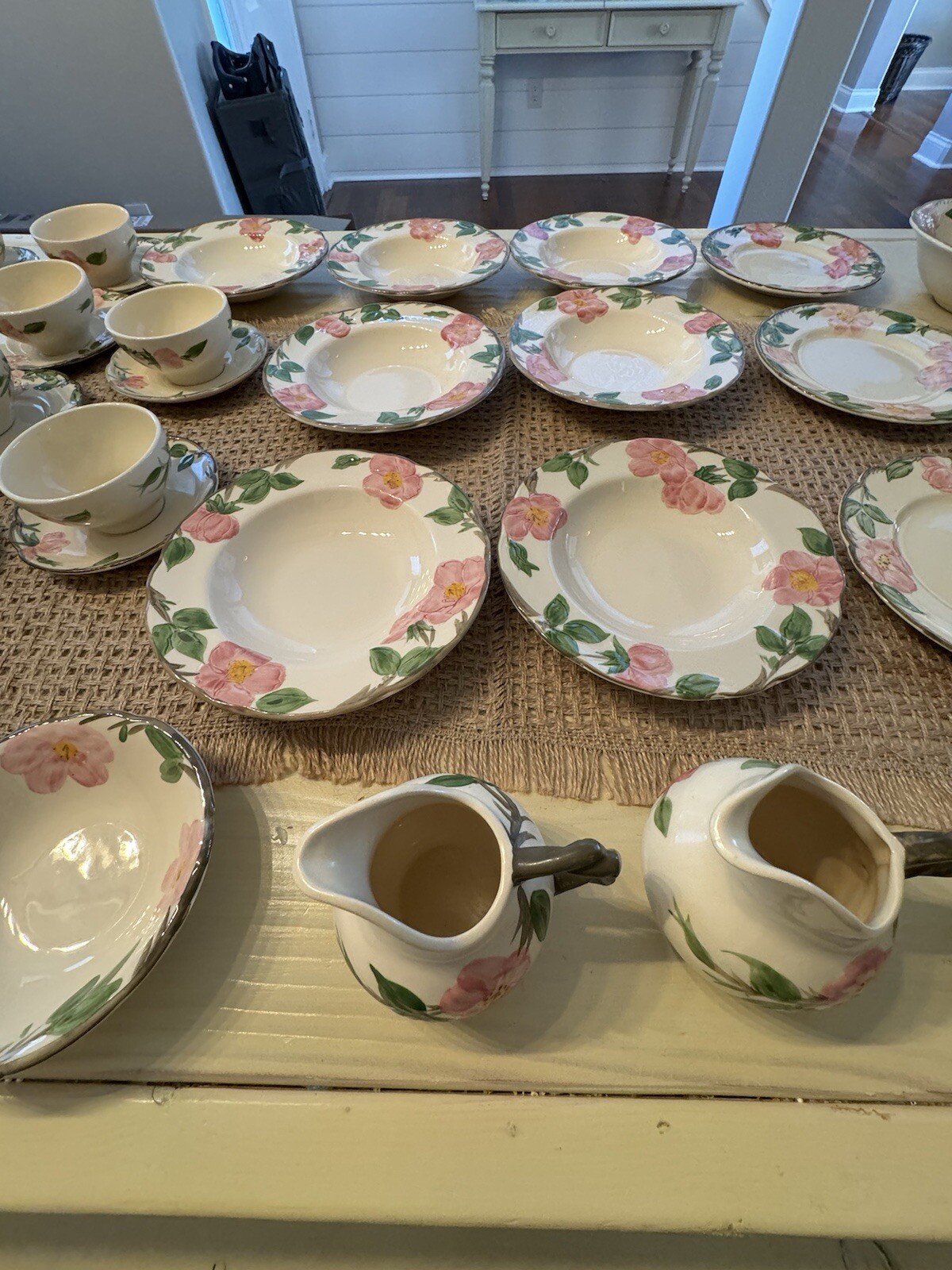 Vintage, Franciscan wear Desert Rose dishes 12 Place Settings 134 ...