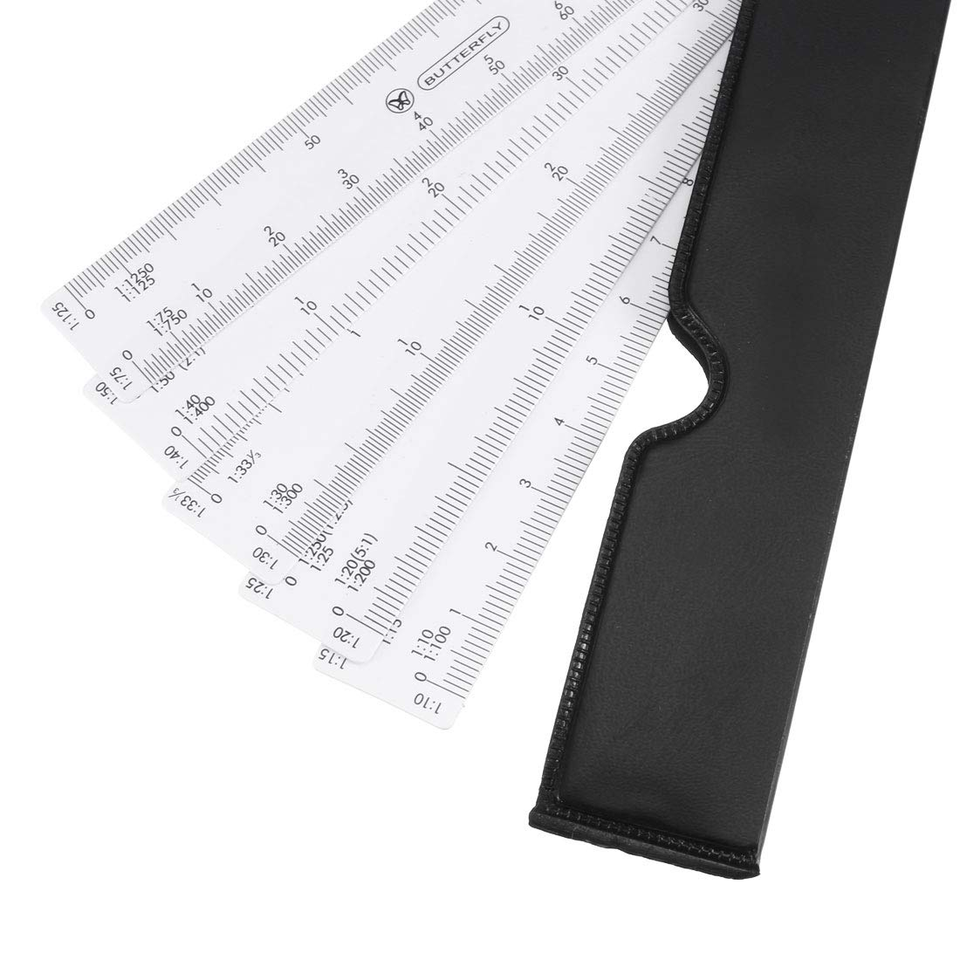 Scale Ruler Engineer Scale Architect Rulers 1/10 1/15 1/20 1/25 1/30 1/ ...
