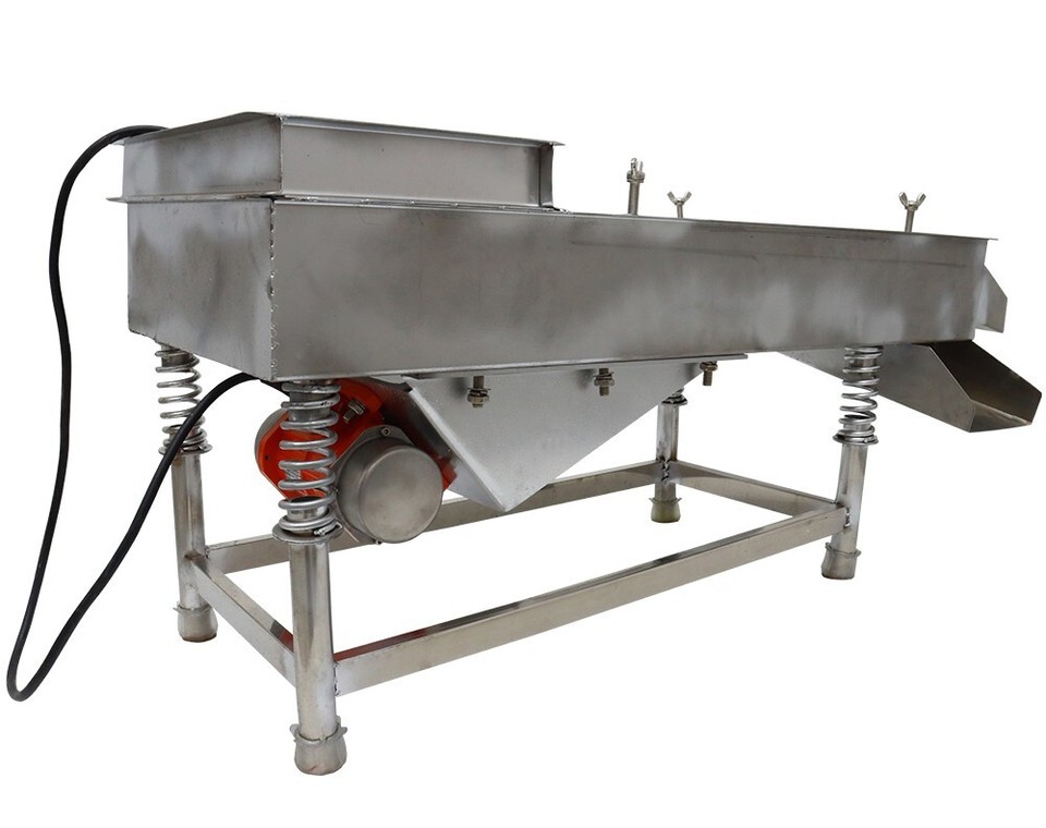 Full SS Straight Vibrating Sieve Screen Shaker 5mm Size Linear Sifter 1 ...