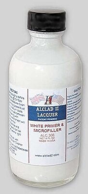 Alclad 4oz. Bottle White Primer & Microfiller - Hobby and Model Enamel ...