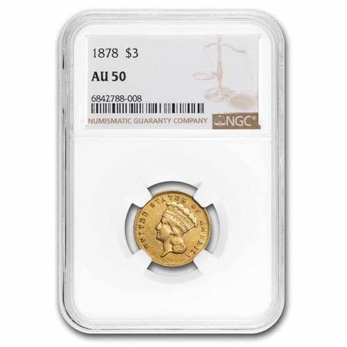 1878 $3 Gold Princess AU-50 NGC | eBay
