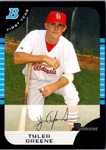 2005 Bowman Chrome Draft Picks & Prospects Tyler Greene Baseball Card ...