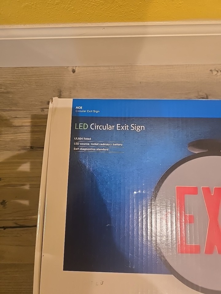 Eaton Sure Lites Architectural Round / Circular Exit Sign - Uniqe ...