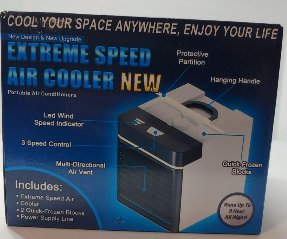 EXTREME SPEED AIR COOLER 2X COOLING POWER PORTABLE AIR CONDITIONER | eBay
