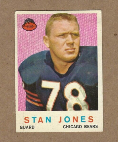 1959 Topps football card #96 Stan Jones Chicago Bears U of Maryland ...
